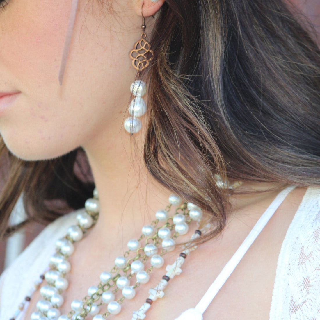 Genuine Freshwater Potatoe Pearl Earrings Wedding Collection 220i – The ...